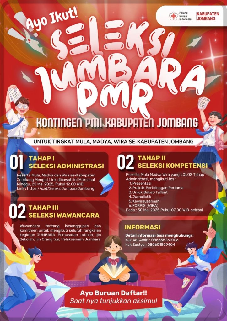 Pengumuman Seleksi JUMBARA PMR Kontingen PMI Kabupaten Jombang 2025 ...